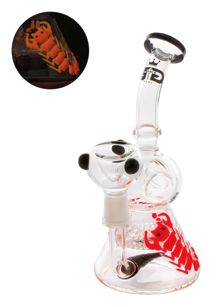 Grace Glass Red Scorpion Bong & Dab Rig 19cm