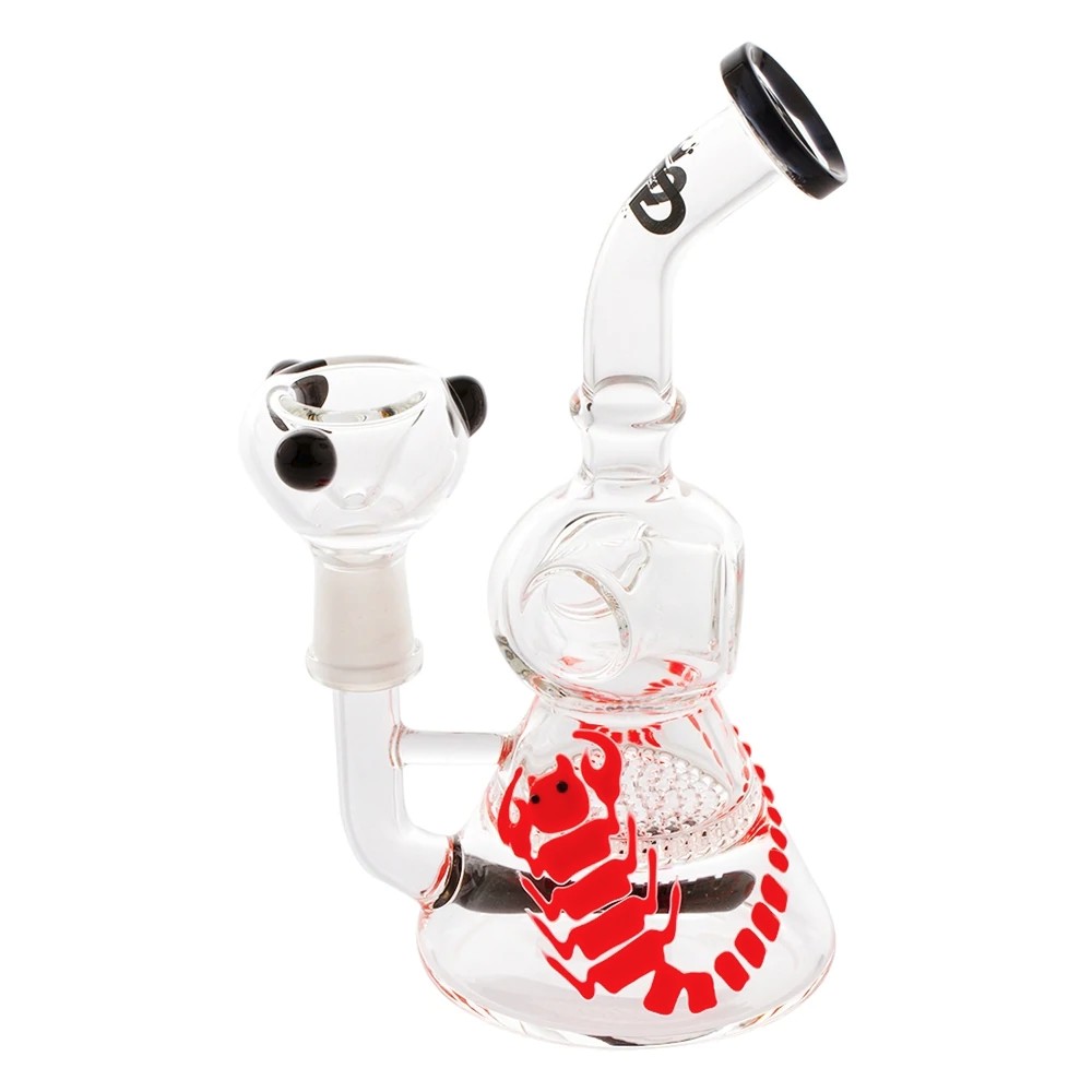 Grace Glass Red Scorpion Bong & Dab Rig 19cm