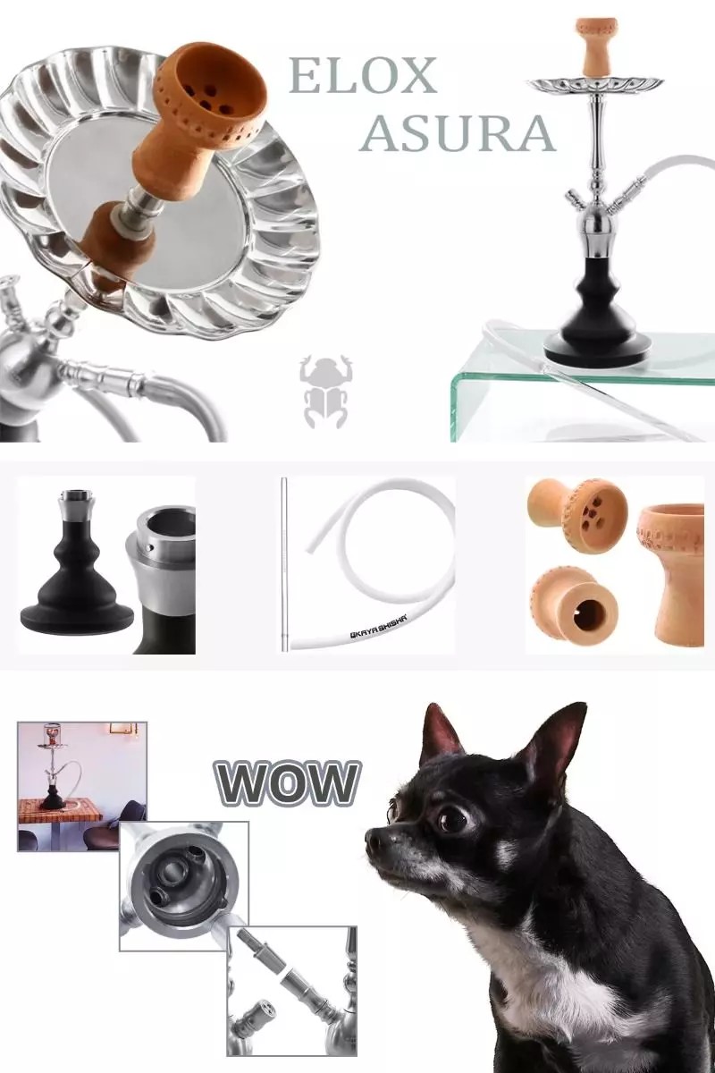 Kaya Shisha Black Neon II ELOX 480FL Asura Silber 2S