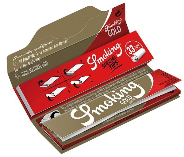 Smoking Gold KS Slim Papers & Filter - BREAKshop.ch
