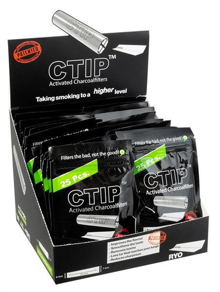 CTIP Aktivkohlefilter konisch 6-7mm 25 Stk. - Alufilter